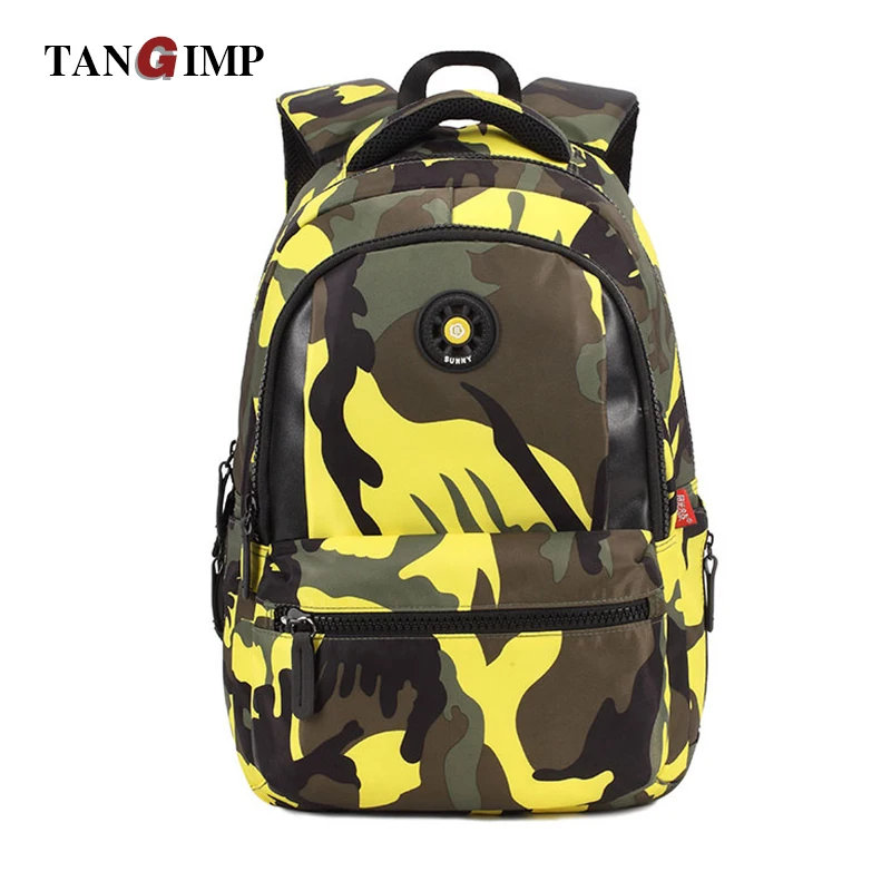 TANGIMP Kid Camouflage Backpack Leisure School Bags Travel Bookbags for ...