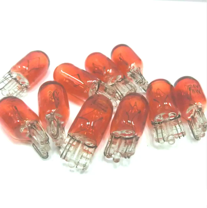 100Pcs DC 24V T10 W5W 194 501 5W Car Halogen Bulb Signal Interior Car ...