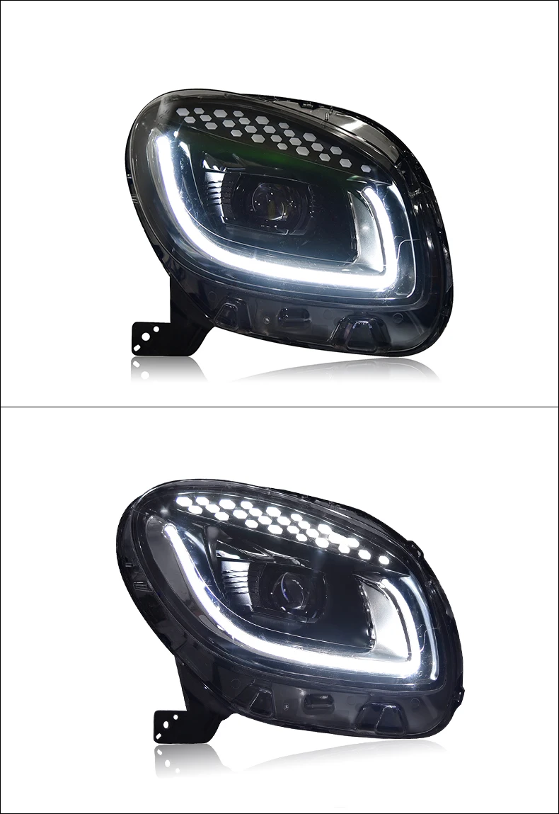 Car Styling Head lamp light for Smart Headlights 2015-2020 Smart W453 ...