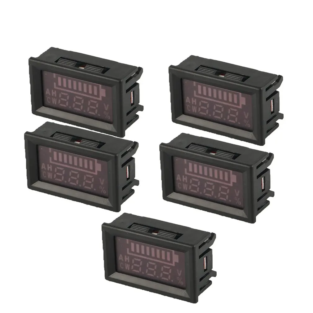 5PCS 5 100V 2 Wire mini LED Digital Display Panel Battery Voltmeter ...