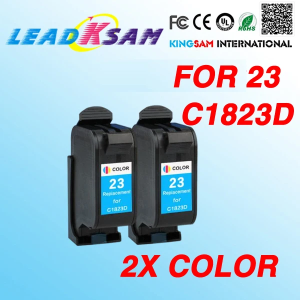 Cartucho de tinta para carro, 2 peças, compatível com hp78, deskjet ...