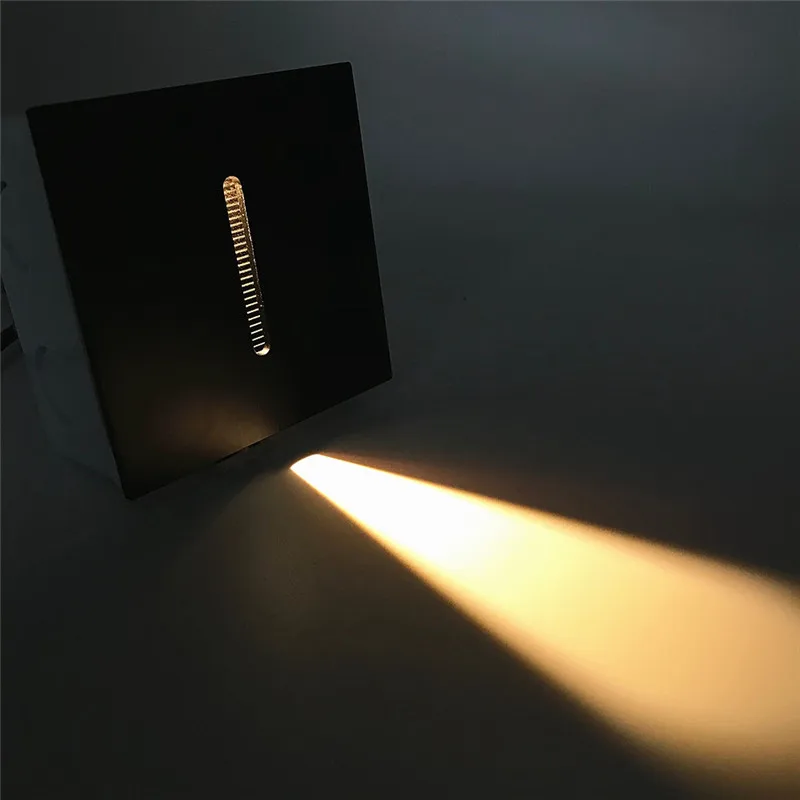 Indoor Led Stair Light AC85-265V Recessed Wall Lamp Sconce Lights 1W 3W ...