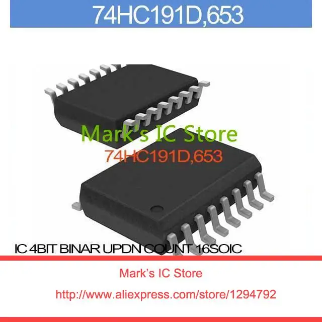 74HC191D,653 IC 4BIT BINAR UPDN COUNT 16SOIC 74HC191D 74HC191 HC191D ...