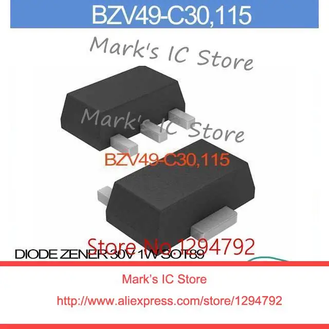 BZV49 C30,115 DIODE ZENER 30V 1W SOT89 BZV49 C30,1 49 C30, BZV49 C3 49 C30,1 BZV49 49 C30,11 ...
