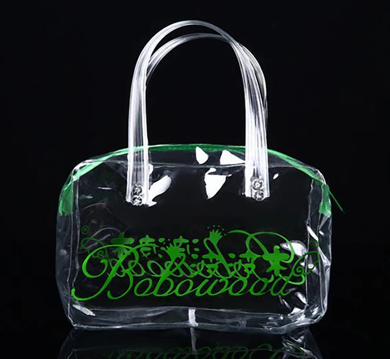 Custom Transparent PVC Handbag Promotional Tote Bag PVC Plastic Vinyl ...