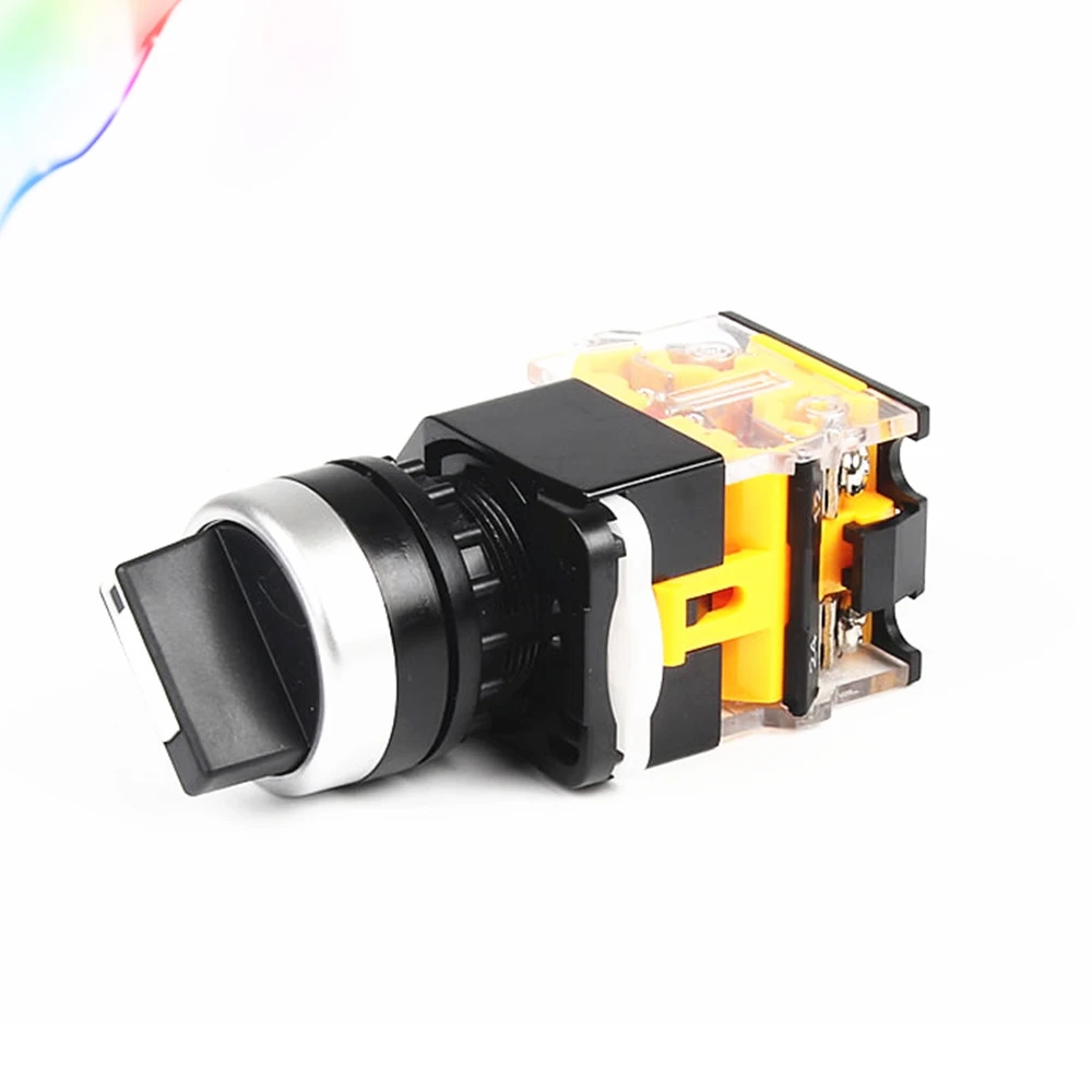 22mm-LA38-20X3-Self-lock-Selector-Switch-1NO-1NO-3-Positions-Rotary ...