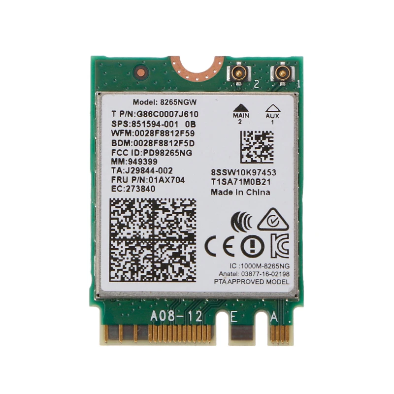 Dual-Band-Wireless-Wifi-Card-For-Intel-8265-AC-AC8265-8265NGW-M-2-2-4 ...