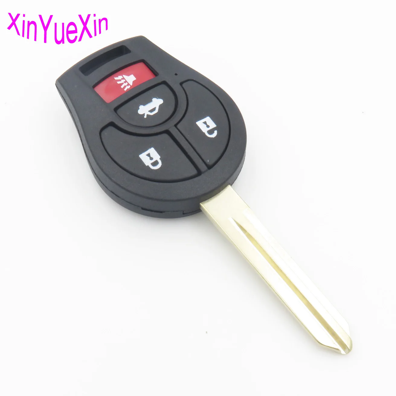 XinYueXin 3 + 1ปุ่มRemote Key Shell FobสำหรับNISSANมีนาคมSunnyเปลี่ยน ...