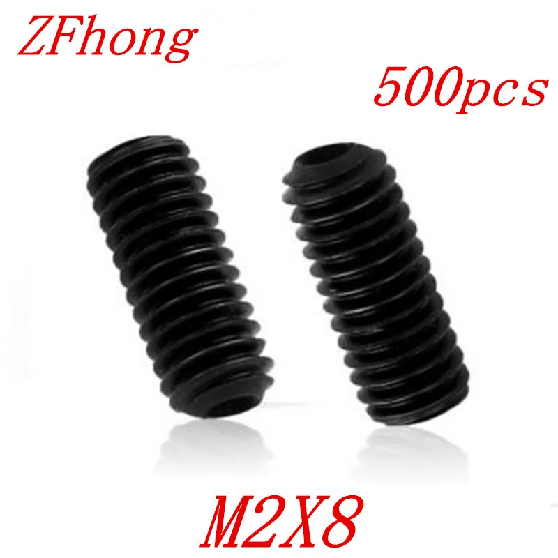 500PCS din916 m2x8 m2*8 grade12.9 Allen Head Hex Socket Set Screw Grub ...