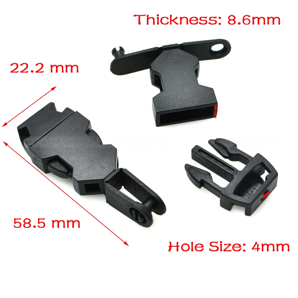 New Arrivals Webbing 15mm Black POM Strap Rotating Buckle Plastic ...