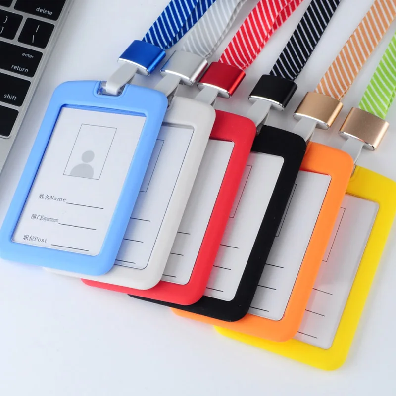 Variety of Color Silicone Credit Card Holder 11*7*0.5cm Neck Rope ID ...