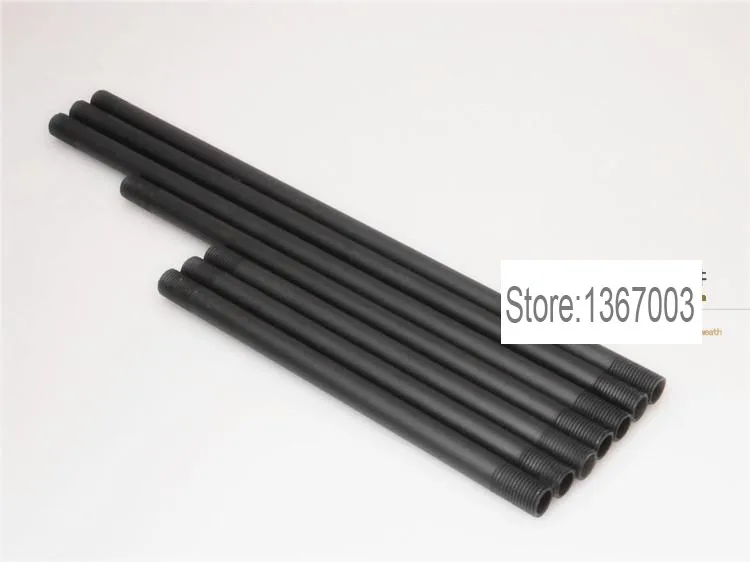 4PCS Black two M10 outer tooth tube straight tube connecting pipe ...