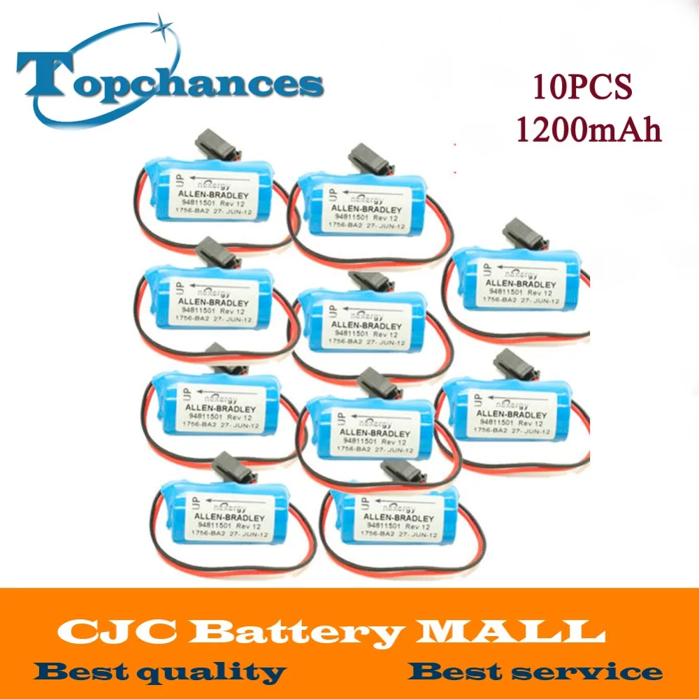 10x High Quality 1200mAh Replacement PLC Battery for Allen Bradley 1756 ...