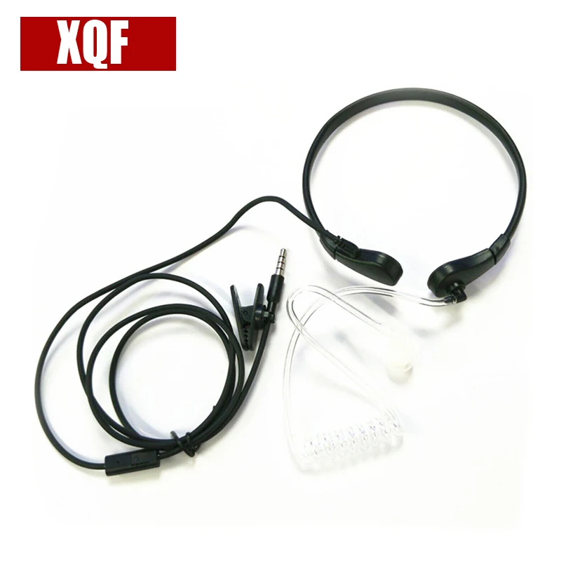XQF 1 Pin 3.5mm Throat MIC Headset Covert Air Tubo Fone de Ouvido para ...