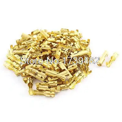 100 Pcs Non Insulated 4mm Female Crimp Terminals Wire Connectors-in ...