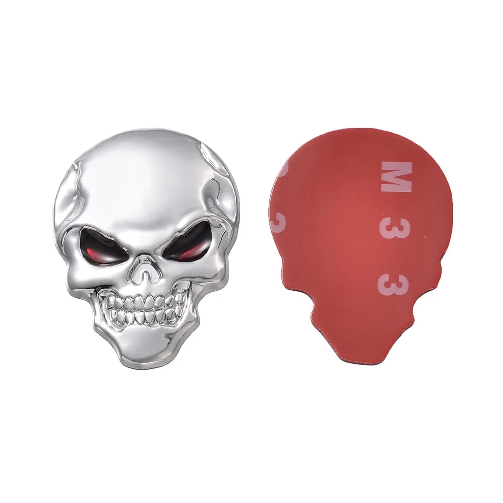 3D Metal Stickers Auto Skeleton Logo Car Sticker Skull Bone Stickers ...