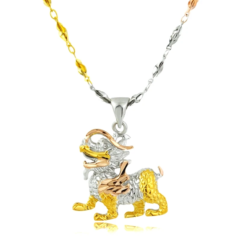 330ZHAO-Three-color-silver-Female-Kirin-Evil-Pendant-silver-Color ...
