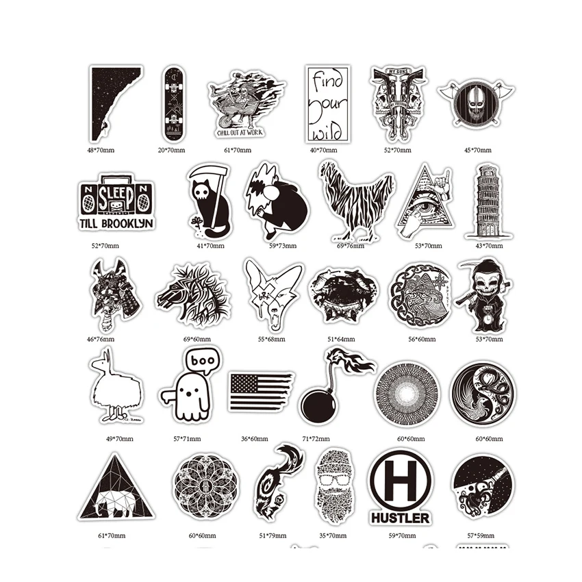 Buy 52 Pcs Retro Style Sticker Vintage Music Band