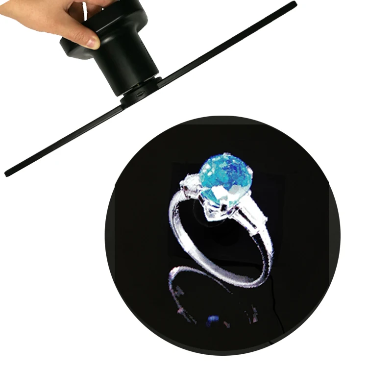 4pcs / lot Advertising Hologram Display 3D Holographic Fan, 3D LED Fan ...
