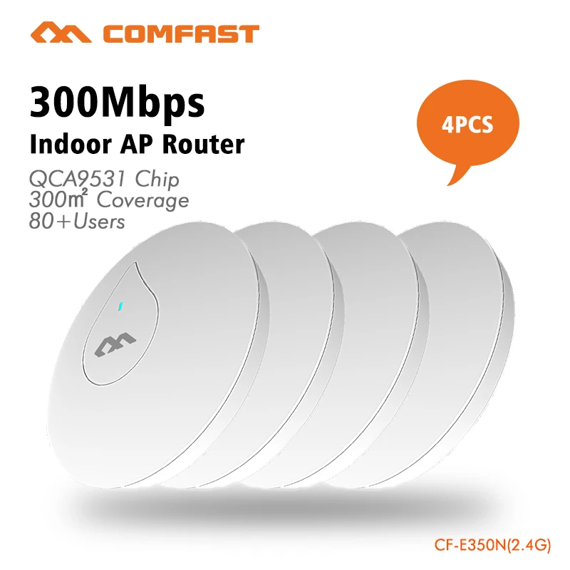 EXPRESS Free Shipping 4pcs COMFAST 300Mbs Wifi Router AP Built In Power ...