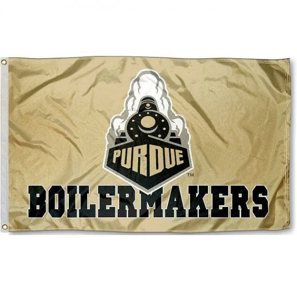 Purdue University Logo Polyester Indoor Flag Banner metal holes Flag ...
