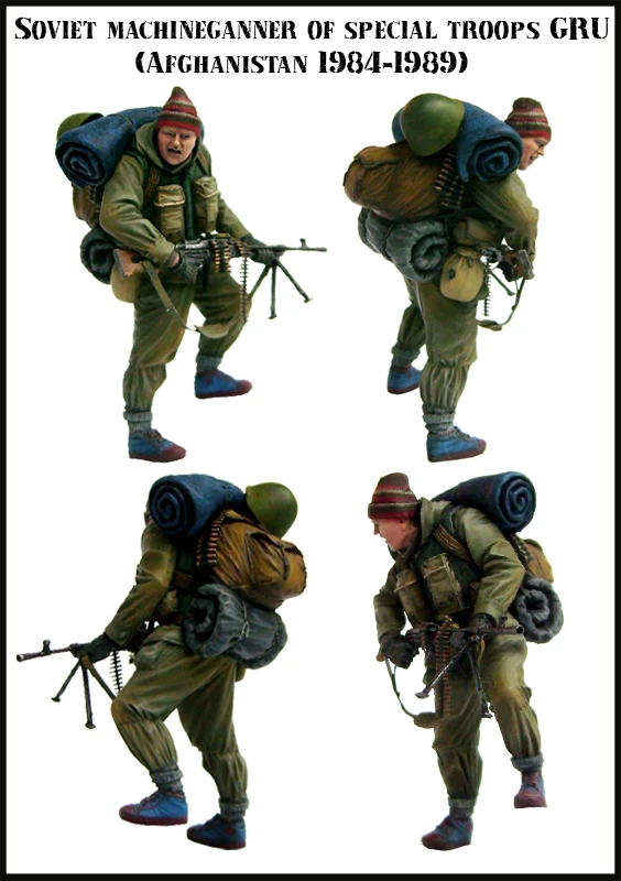 1/35 Soviet Machine Gunner of Special Troops GRU resin kit soldiers GK ...