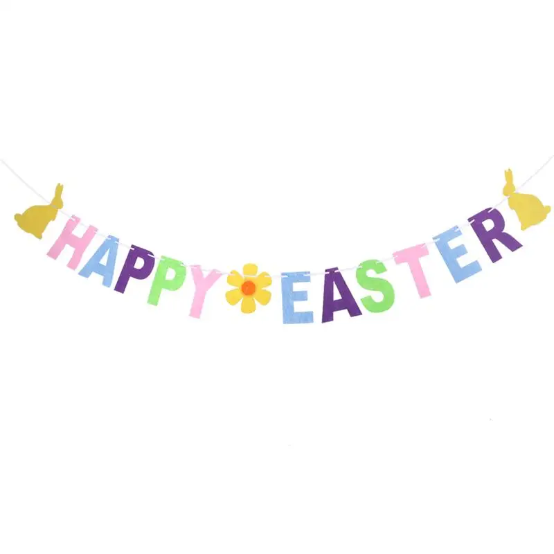 2.5 Meters Easter Banners Colorful HAPPY EASTER Bunting Banners For ...