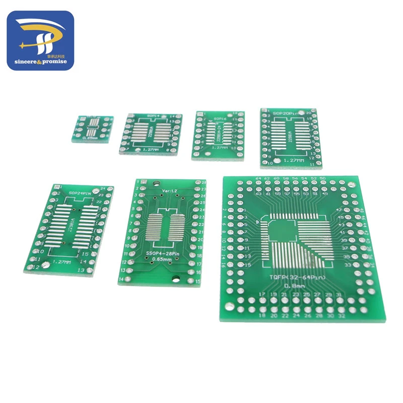 35pcs/lot Pcb Board Kit Smd Turn To Dip Adapter Converter Plate Qfp ...