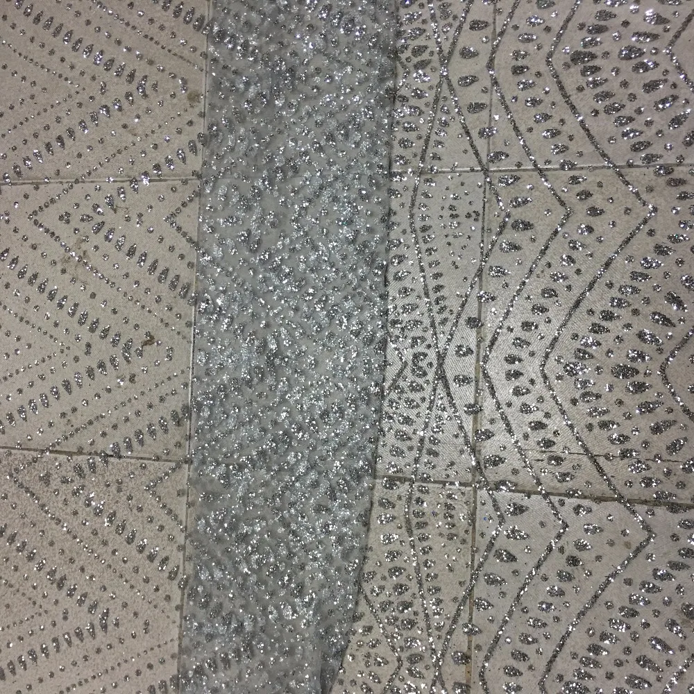2017 african perancis abu abu perak glitter sequin lace kain payet ...