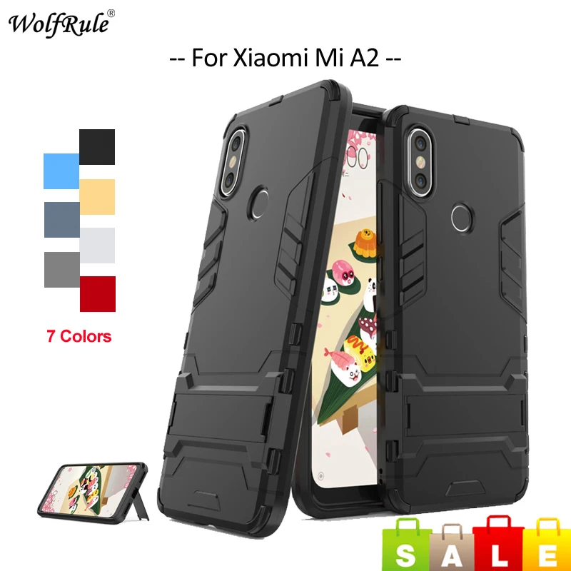 For Fitted Cases Xiaomi Mi A2 Case Xiaomi Mi 6X TPU & PC Holder Bumper ...