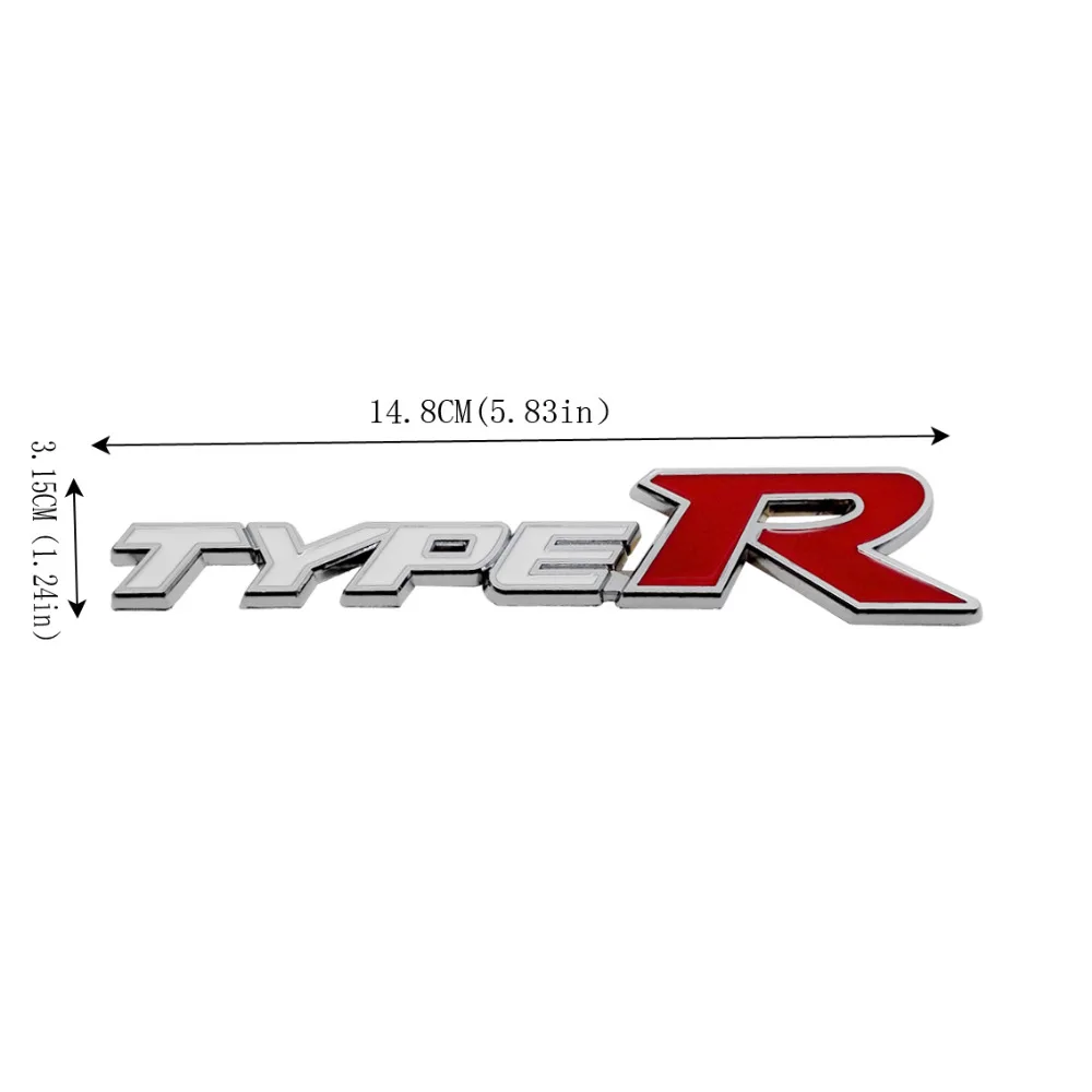 Metal Badge Logo TYPE-Racing Logo TYPE R Stickers Decals Honda Civic ...