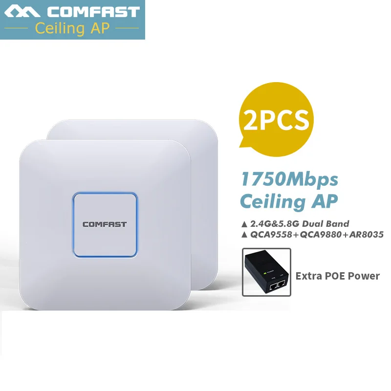Comfast WiFi Mini Routeur 1750 Mbps Point D'accès Plafond ap Routeur ...