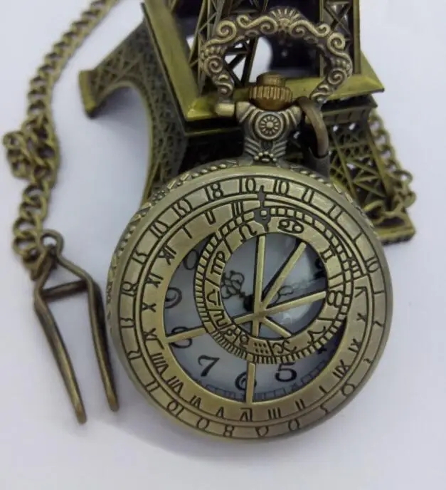 Vintage bronze Fashion quartz dial scale hollow out clock good quality ...