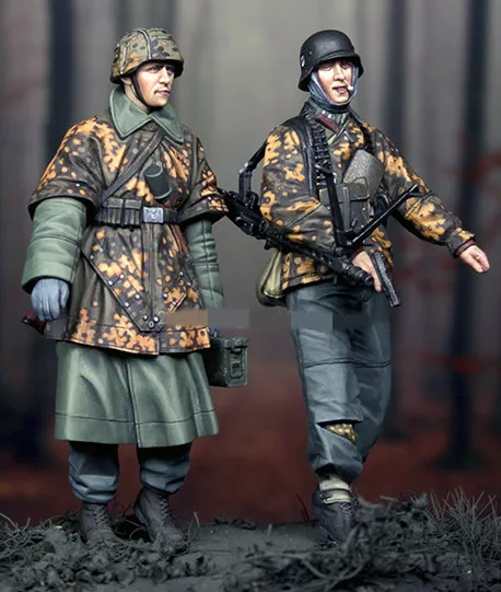 1/35 Resin Figure Model Kits Ww2 German Soldiers Unassembled Unpainted ...