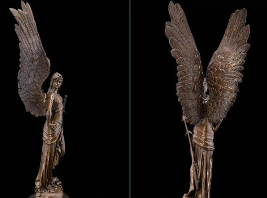 Art Deco Sculpture Angel Warrior Soldier Goddess Of Victory Bronze ...