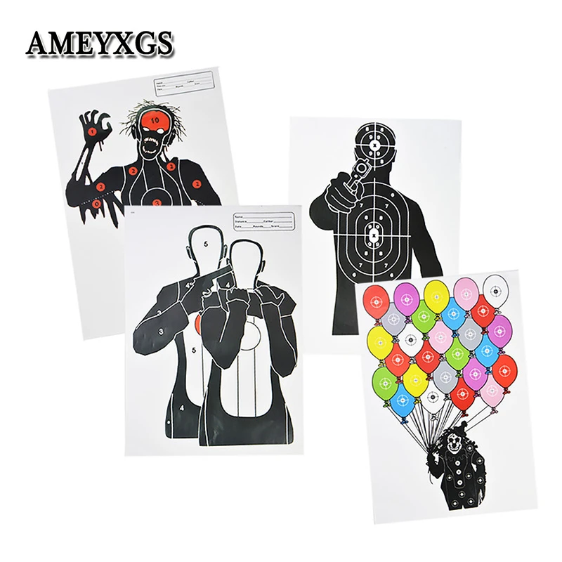 20pcs Archery Target Paper 4 Types Zombie Clown Shooting Practice ...