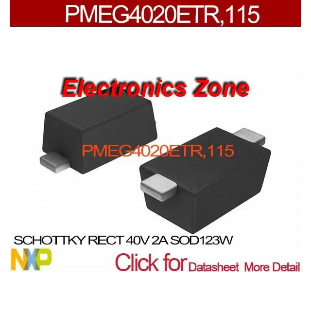 PMEG4020ETR,115 SCHOTTKY RECT 40V 2A SOD123W PMEG4020ETR, 4020ETR ...