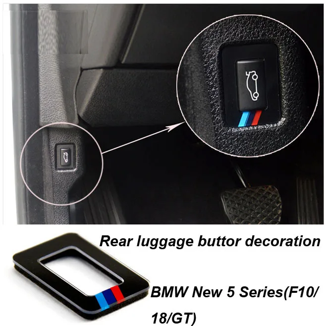 Acrylic M perfermancecar rear luggage button decoration sticker for ...