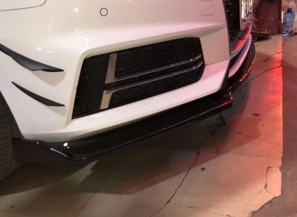 Carbon Fiber Car Front+Rear Bumper Lip Spoiler Auto Car Diffuser Fits ...