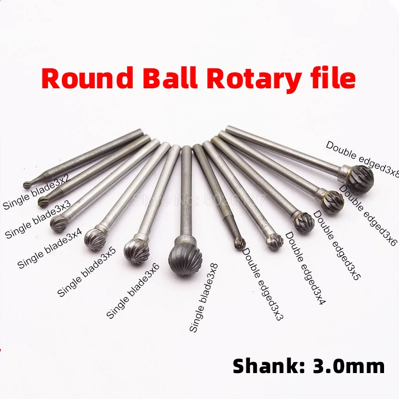 1Pcs Alloy Rotary File Round Single Slot Tungsten Steel Wood Carving ...