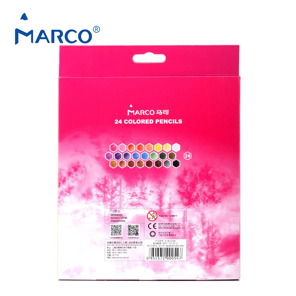 Marco 12 24 36colors Oil Based Colored Pencils Set for Artist Sketching ...