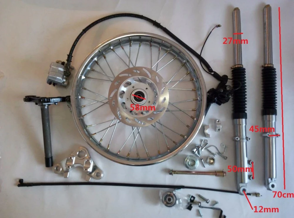 Cg125 Jh70 Drum Upgrade To Disc Brake Master Cylinder Caliper Front ...