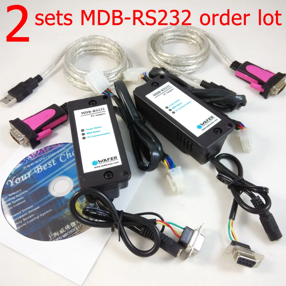 2 개 MDB RS232 mdb 캐시리스 장치, 동전 검사기, 지폐 수락 및 SDK pc 프로그램 소프트웨어 소스 코드 포함 ...