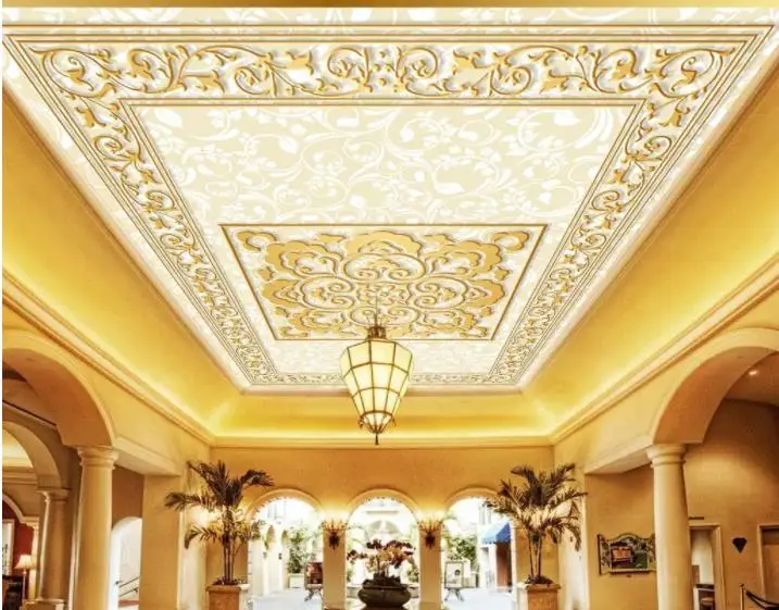3d ceiling Pattern ceiling Mural for Living Room 3d photo wallpaper ...