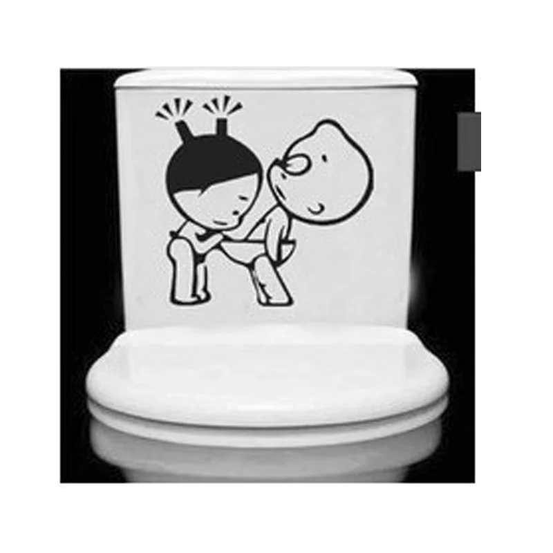(50 pieces/lot ) Wholesale The funny pobaby stickers for toilet ...