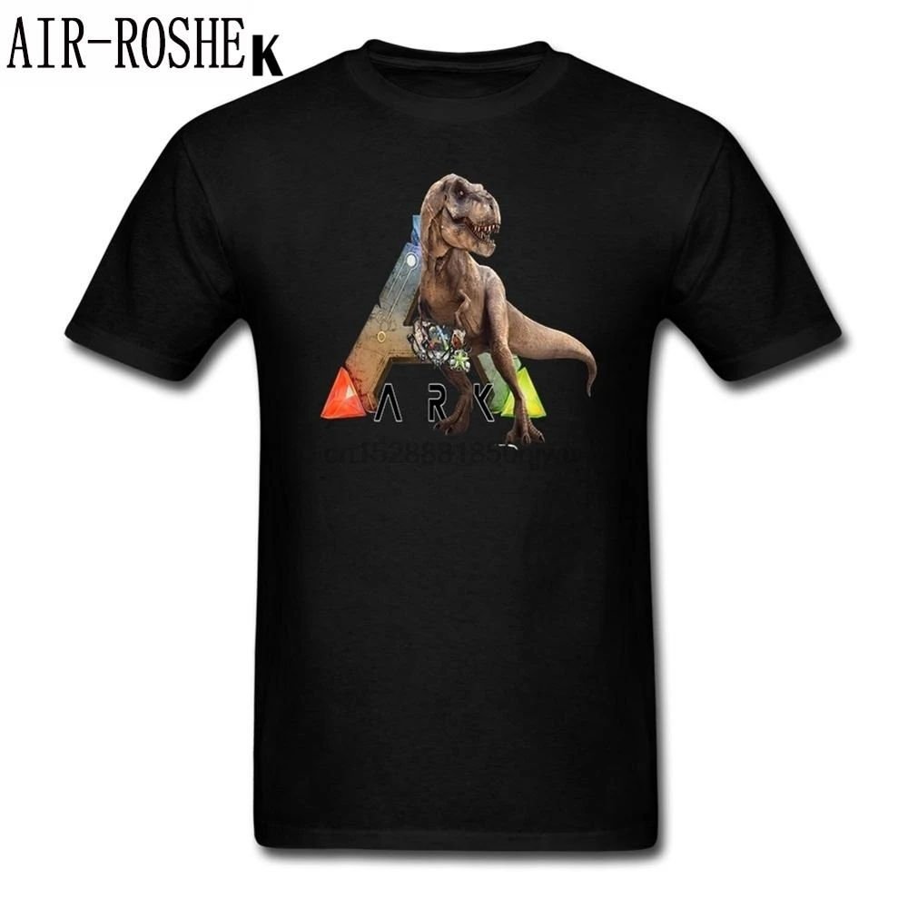 T Shirt Men Ark T rex Ark Survival Evolved Casual T Shirts Mens 100% ...