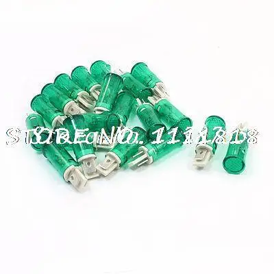 20 Pcs Green Panel Mounting 2 Pins Neon Indicator Lights AC 220V ...