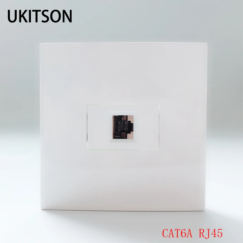 1 Port Shield CAT.6A RJ45 Connector Wall Panel LAN RJ45 CAT6A Face ...