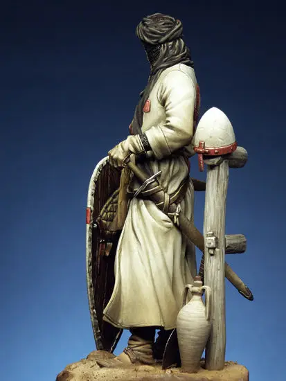 Unpainted Kit 1/18 high 90mm general Crusader Knight 90mm Resin Figure ...