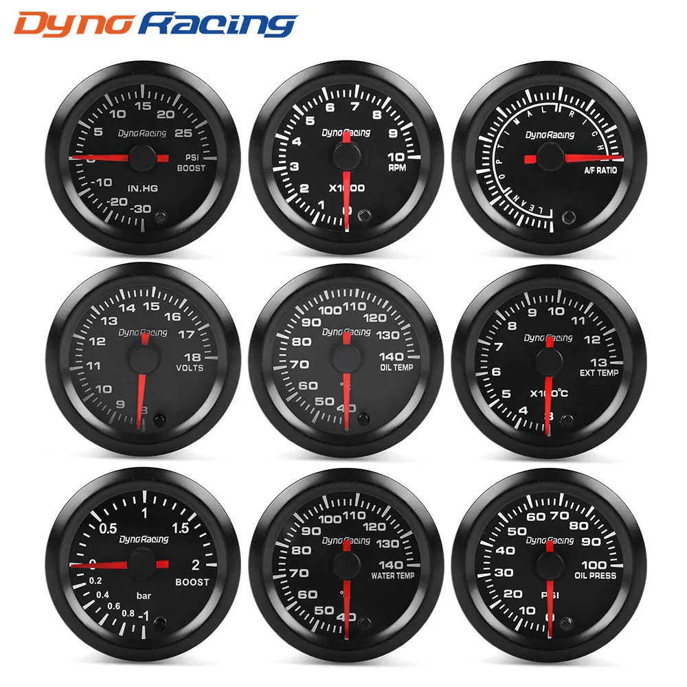 Dynoracing-High-Speed-Car-Gauge-2-52mm-7-cores-Boost-Water-Temp-Oil ...